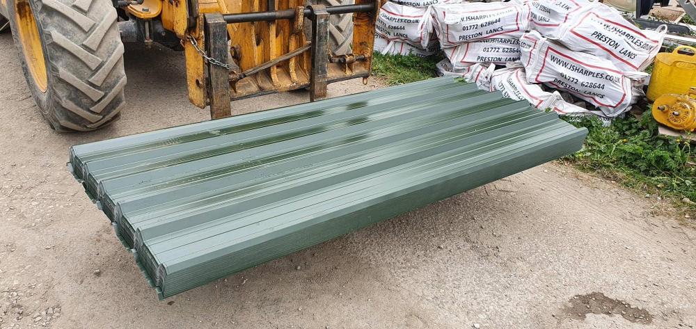 JUNIPER GREEN BOX PROFILE ROOFING SHEETS . for Sale - J. Sharples